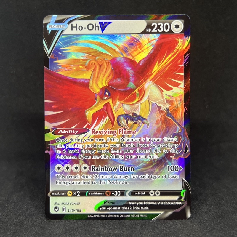Pokemon TCG Ho-Oh V Ultra Rare 140/195 2022 Sword & Shield Silver Tempest Trading Card | Shopee ...