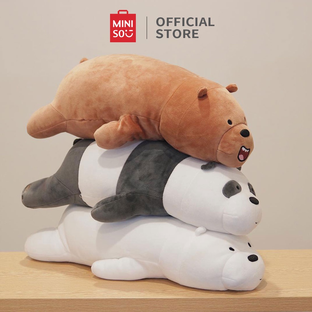 MINISO We Bare Bears Sleeping Doll Cute Children's Doll Sleeping Toy ...