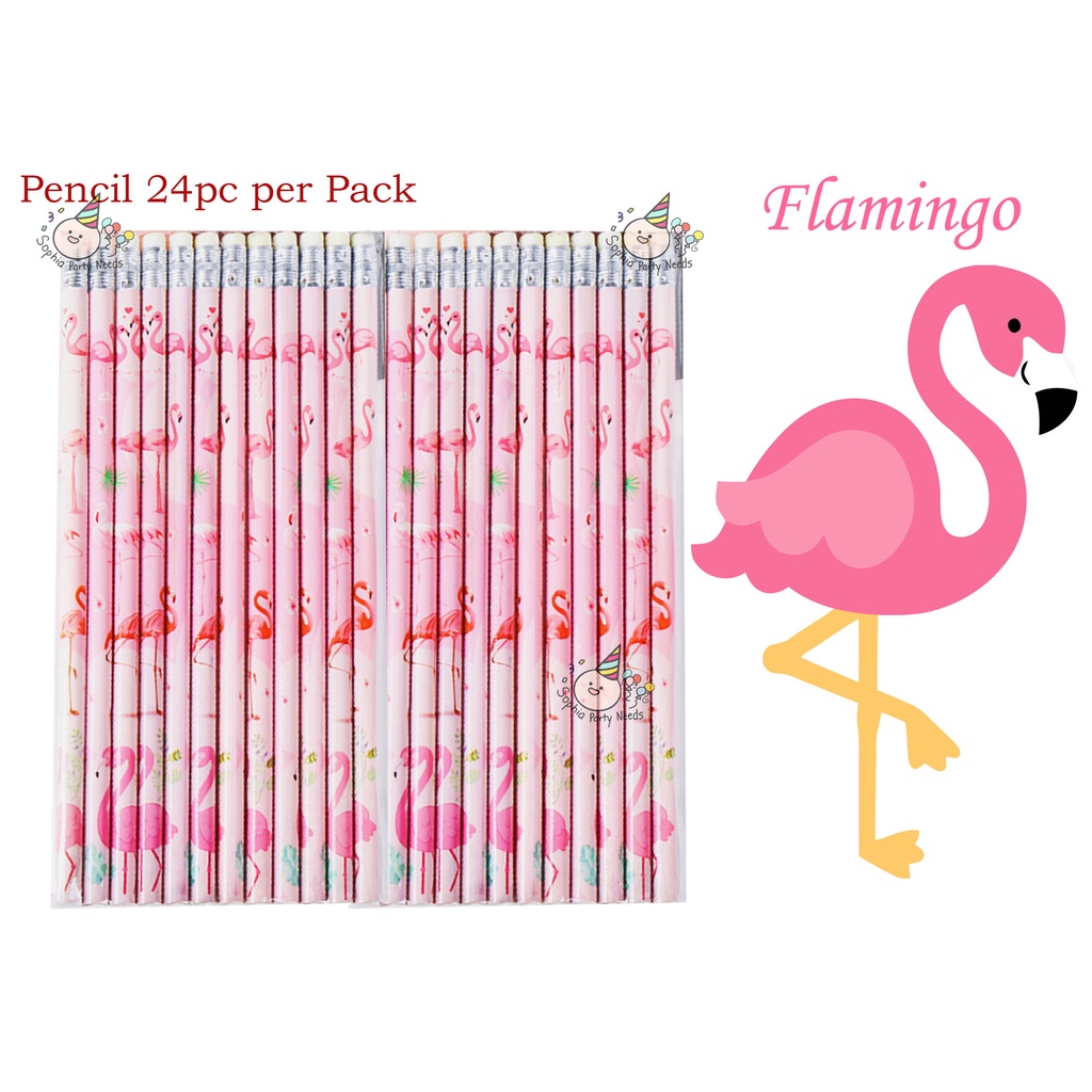 24 pcs Flamingo Pencil Giveaway Items Prizes School Supplies Gift for ...