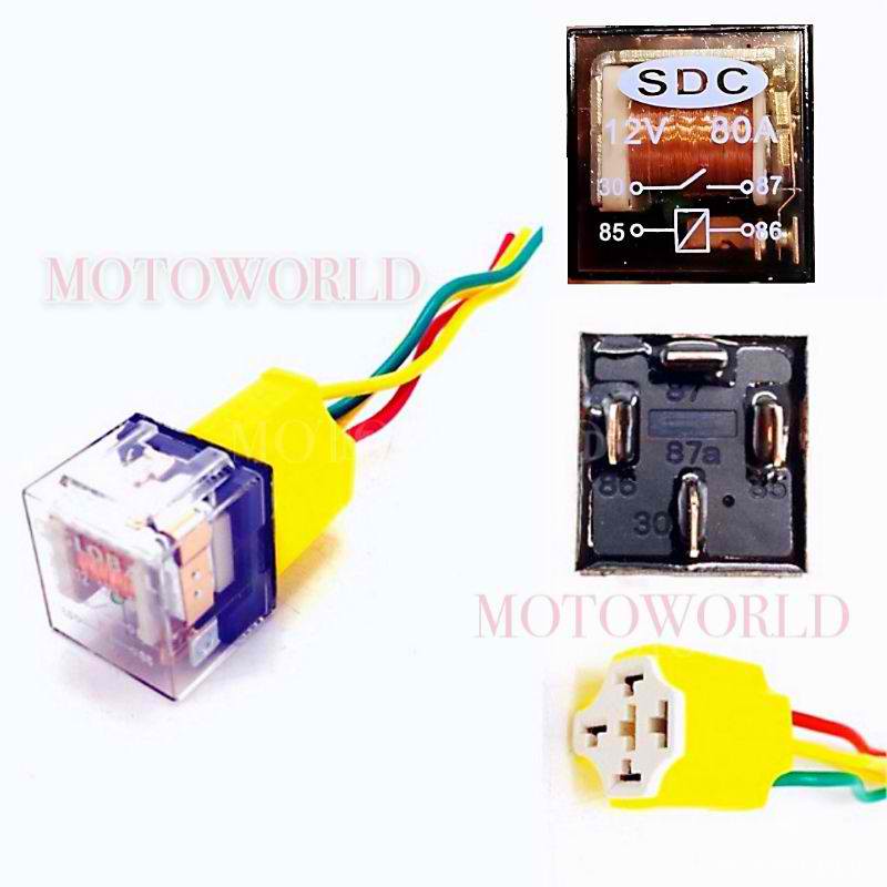 SDC Motorcycle Horn Relay Transparent & Socket 12V Set | Shopee Philippines