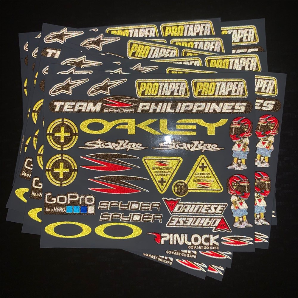 3M reflectorized SPYDER helmet visor sticker decals | Shopee Philippines