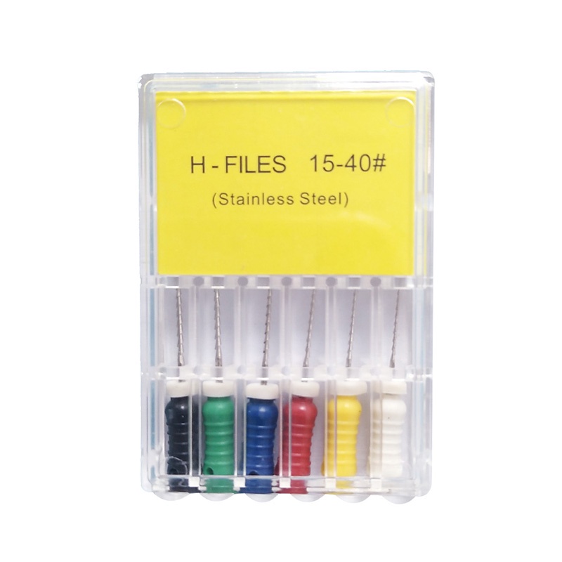 10box Dental Root Canal H Files Stainless Steel Headstroem Files 25mm ...