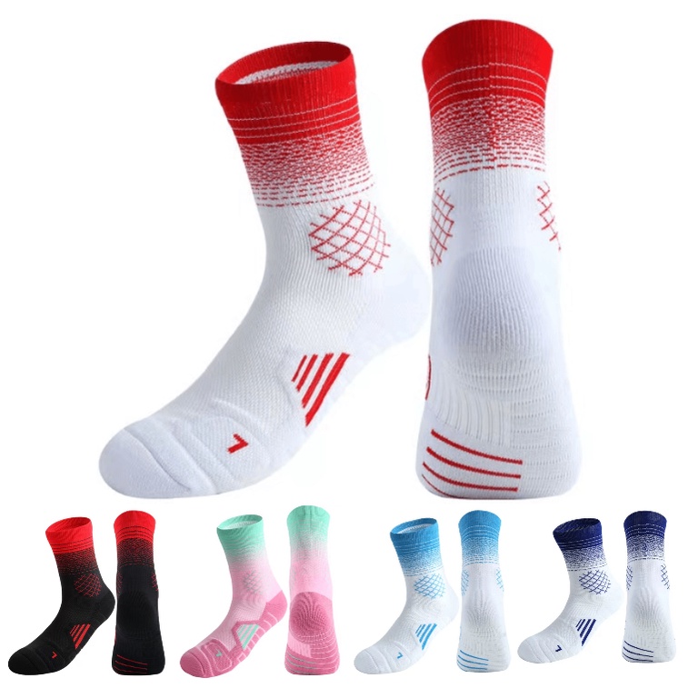 Practical Basketball Socks Men's Medium High Top Socks Towel Bottom ...