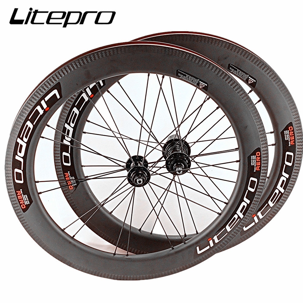 Litepro AERO Carbon Wheels 20 Inch 406 451 349 Disc V Brake Wheelset ...