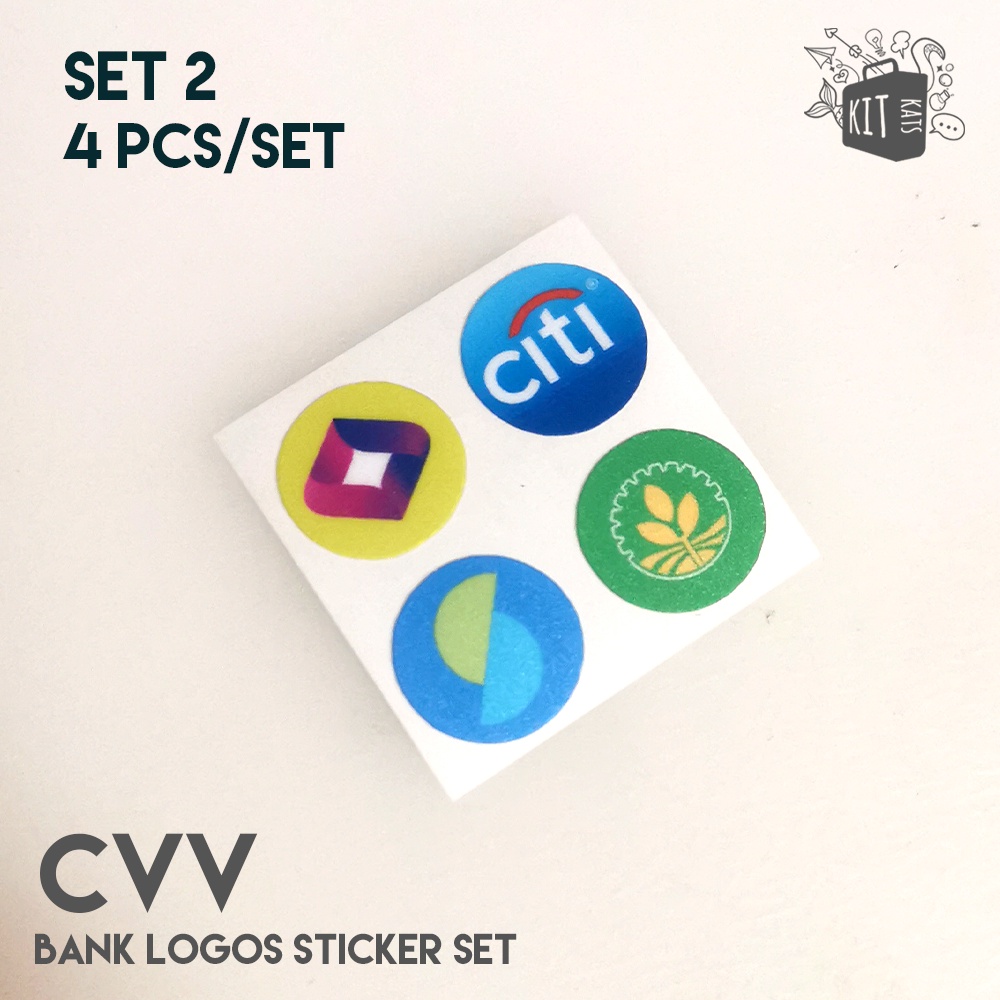 CVV stickers for back of card security (Bank logos edition) | Shopee ...