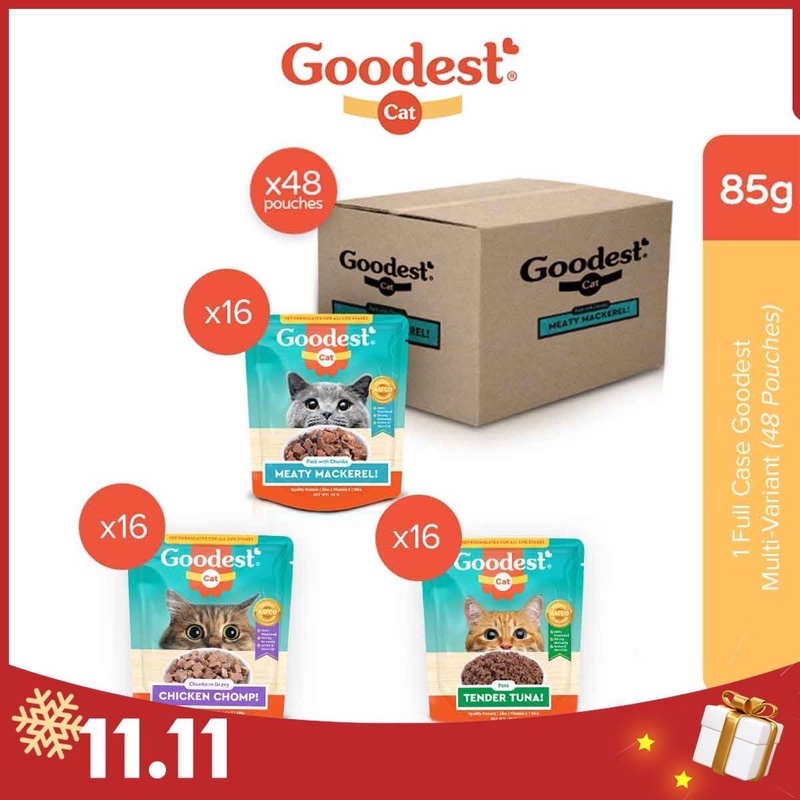 Goodest Cat Wet Cat food PACK OF 48 (48 pieces) | Shopee Philippines