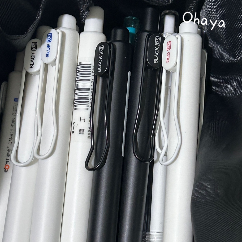 Ohaya DOMI Gel Pen 0.5mm Smooth Black /Red /Blue Ink Writing Pen ...