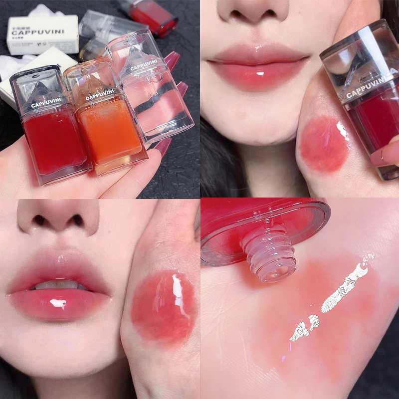 3 Colors Lip Gloss Capsules Glossy Transparent Moisturizing Lip Oil Lip ...