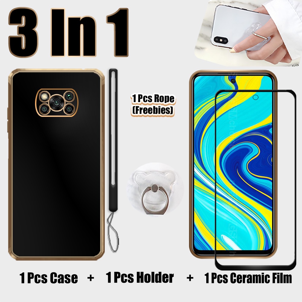 3 IN 1 For Xiaomi Poco X3 NFC Poco X3 Pro Poco X3 Silicone Soft ...