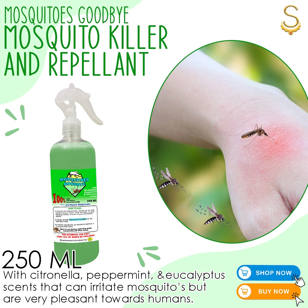 Mosquitoes Goodbye Spray 250ml Mosquito Killer Repellant Anti-dengue ...