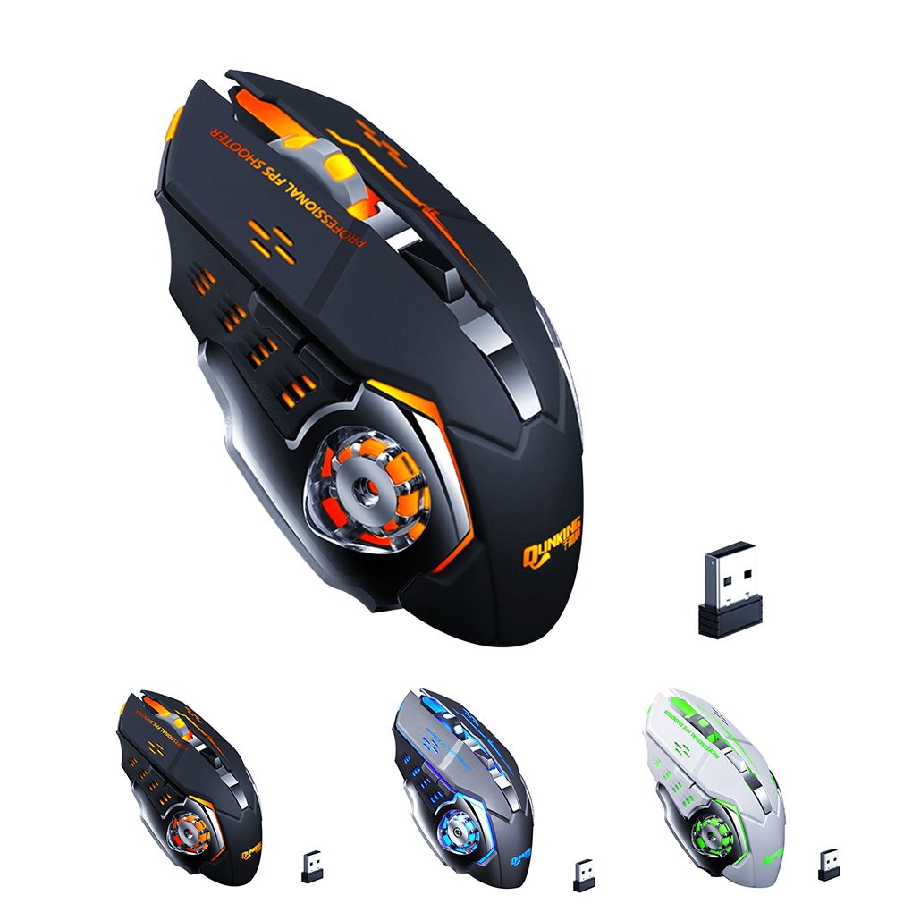2.4g Wireless Mouse Gamer 3200dpi 6 Buttons Led Gaming Mouse Desktop ...