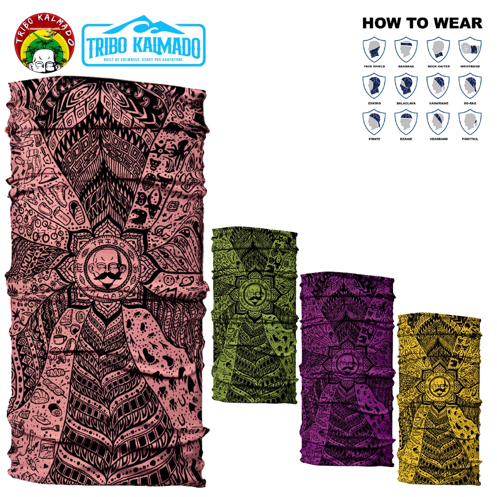 Tribo kalmado Mantra Collection Multifunctional Headwear bandana/Tube mask(4 Colors) | Shopee ...