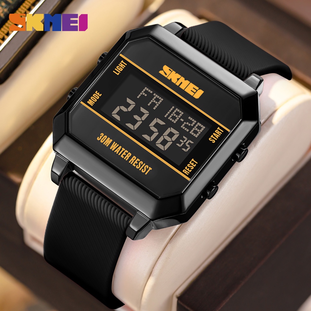 SKMEI Square Atmospheric High-End LED Luminous Watch 1848 | Shopee ...
