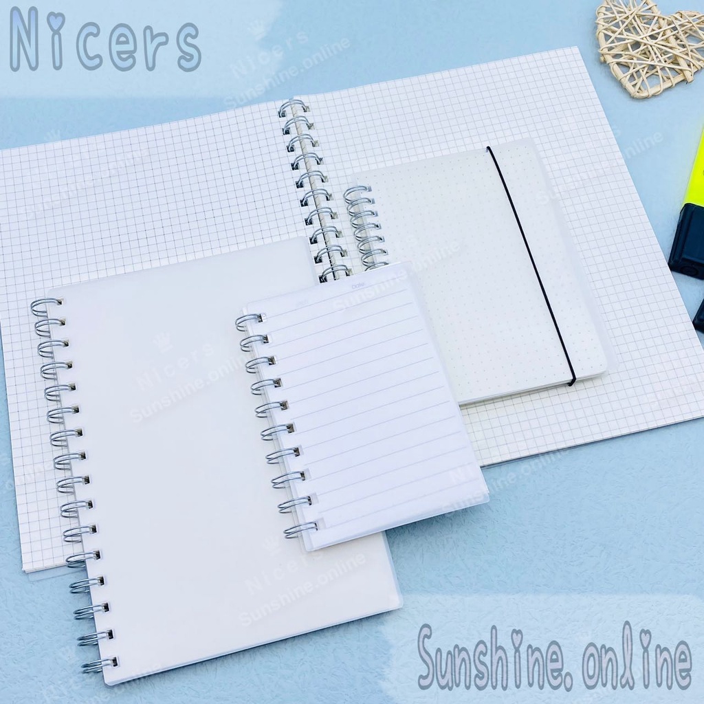 A6/A5/B5 Binder Notebook Line Dot Blank Grid Spring Notebook | Shopee Philippines