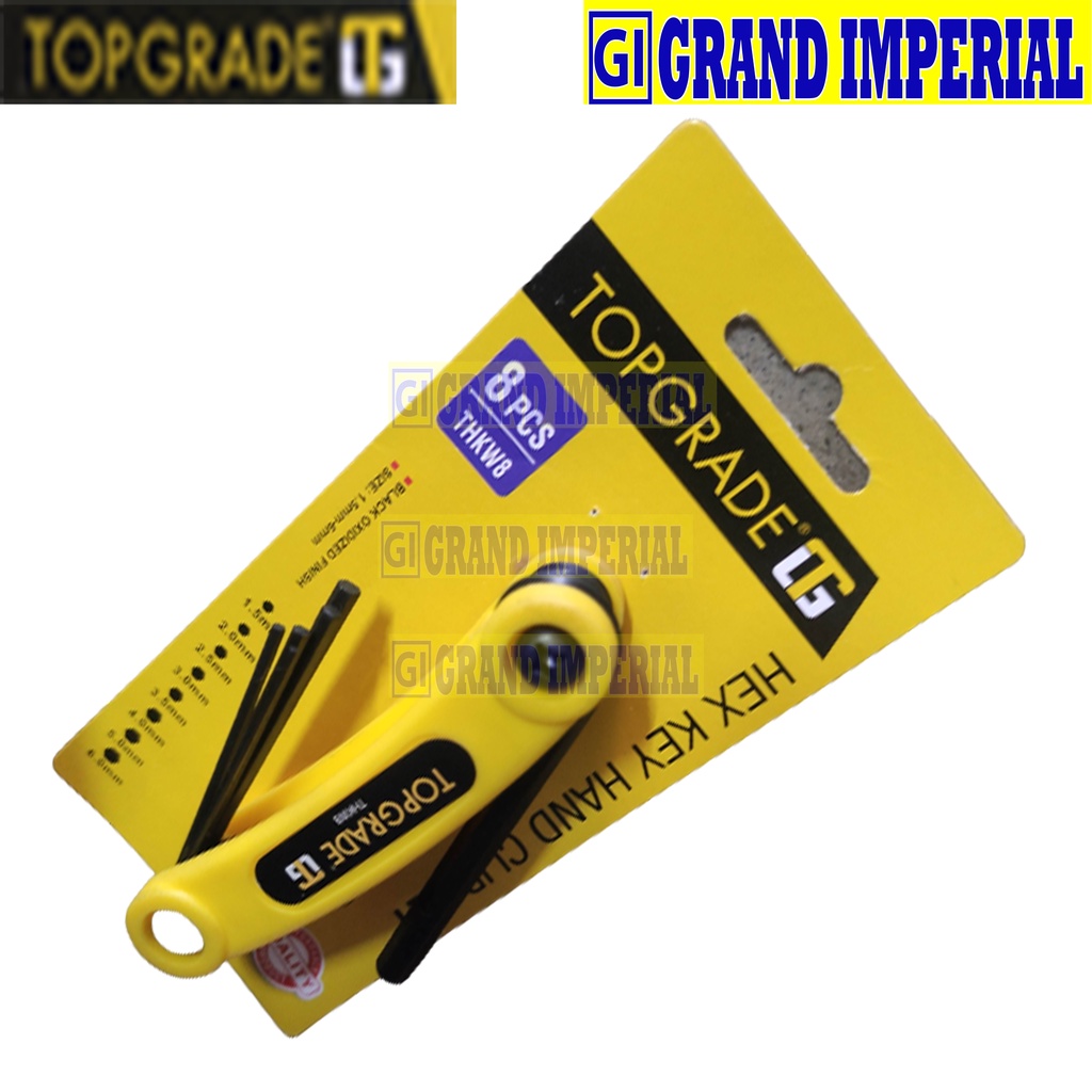 Topgrade Allen Key Wrench 8 Pieces Knife Type Hex Key Wrench 1.5mm to ...