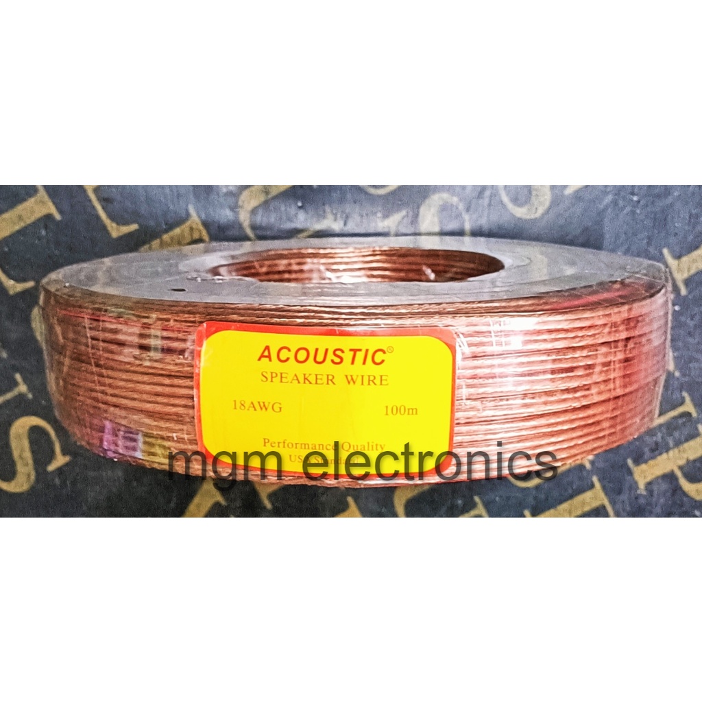 1ROLL ACOUSTIC Speaker Wire 18AWG TRANSPARENT Heavy Duty Wire | Shopee ...