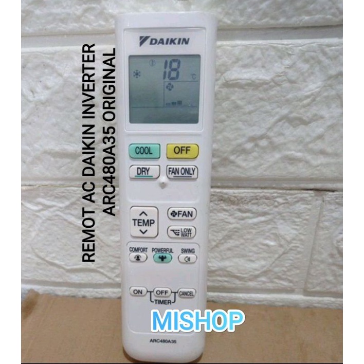 Daikin INVERTER ARC480A35 LOWW WATT AC Remote ORIGINAL | Shopee Philippines