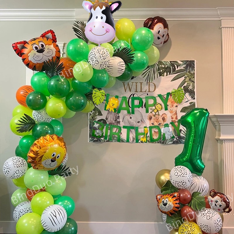 Jungle Safari Theme Party Decorations Animal Balloon Latex Balloon ...