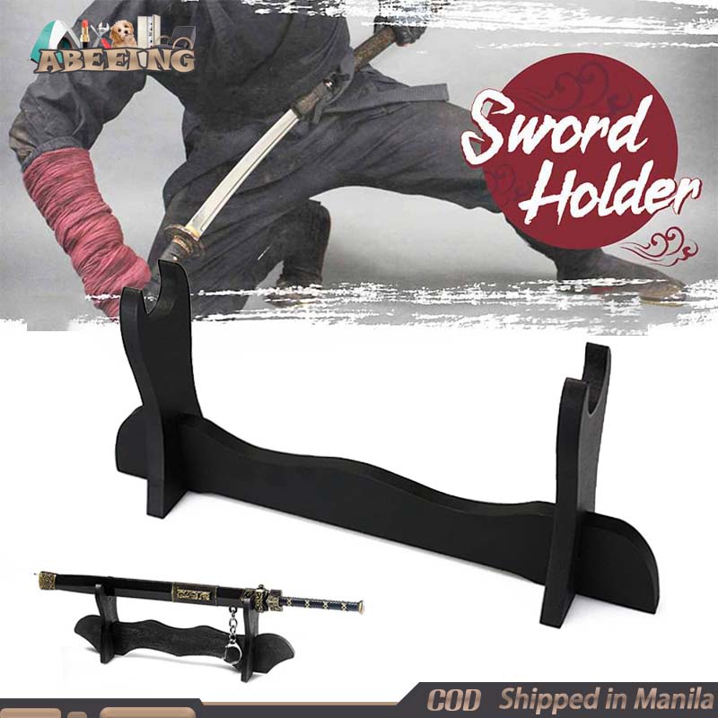 Single Samurai Sword Stand Display Black Katana Stand Holder | Shopee ...