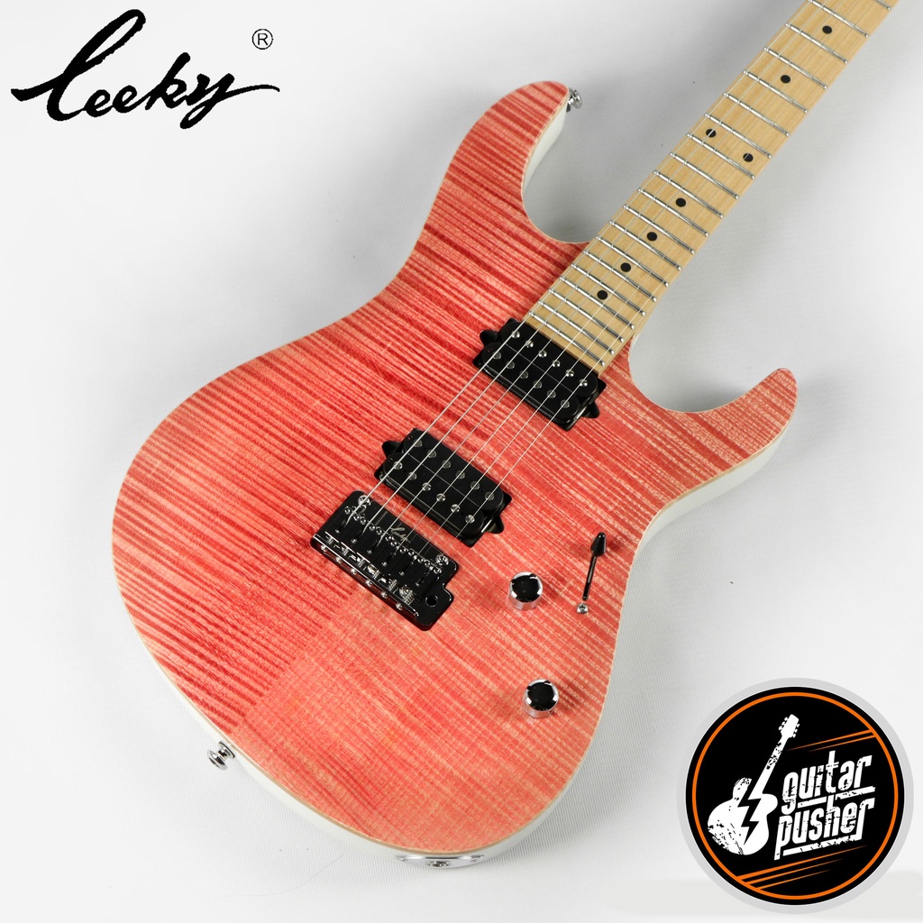 Leeky L-Series L25 HH S-Style Electric Guitar (Flamed Maple Top/Maple ...