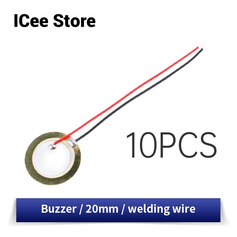 10PCS Buzzer Piezoelectric Piezo Ceramic Wafer Plate Dia 35MM 50MM,With ...