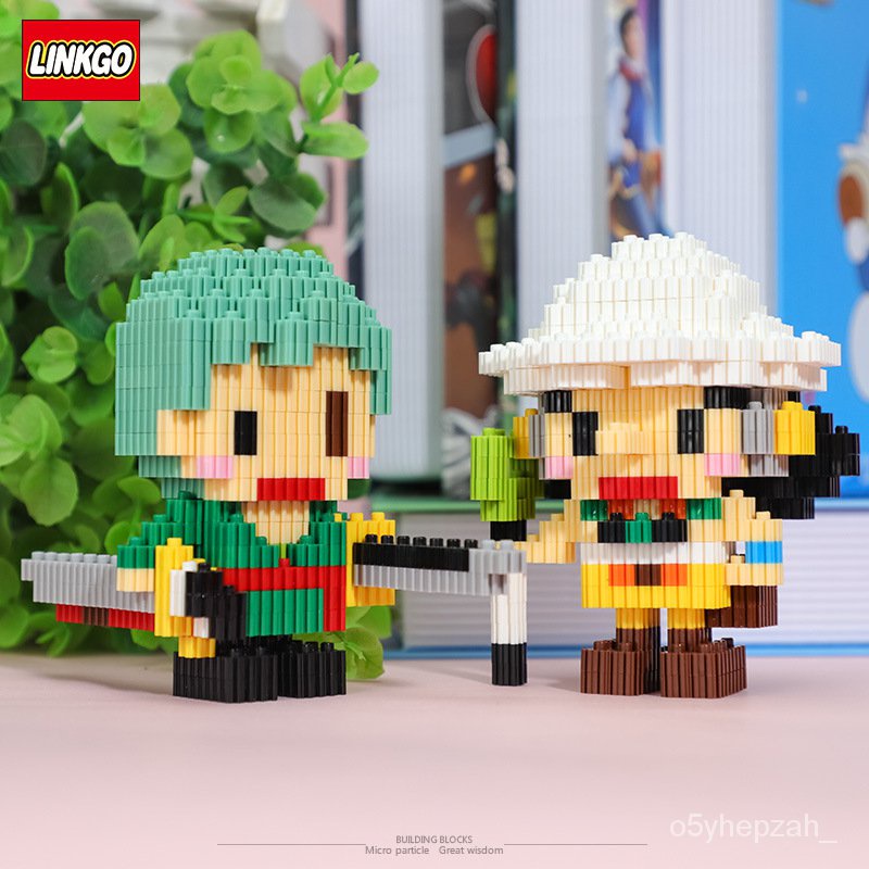 Hot Anime One Piece mini Building Blocks Luffy Kakashi Chopper Model 3D ...