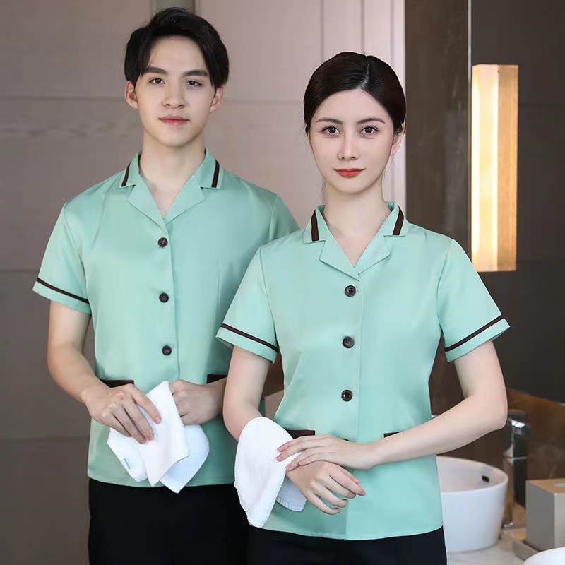 Hotel Uniform Plus Size Female Man Cleaning Clothes Short Sleeve ...