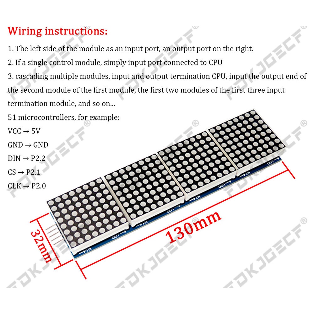 MAX7219 Dot Matrix Module Microcontroller Module Control Module Display ...