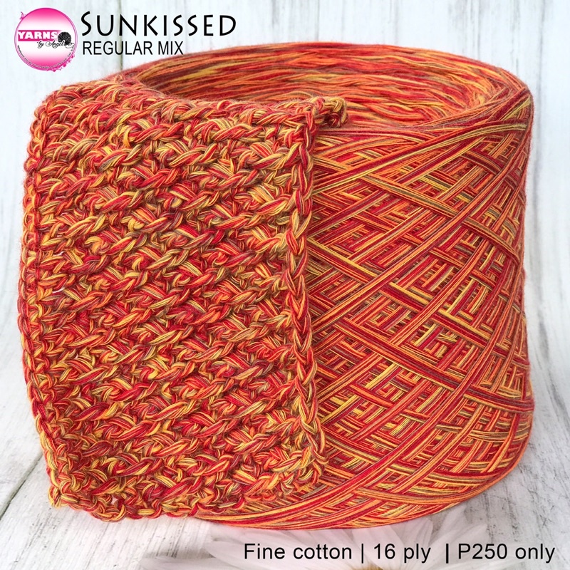 16 ply Regular Mix Yarn Crochet(Sunkissed) | Shopee Philippines