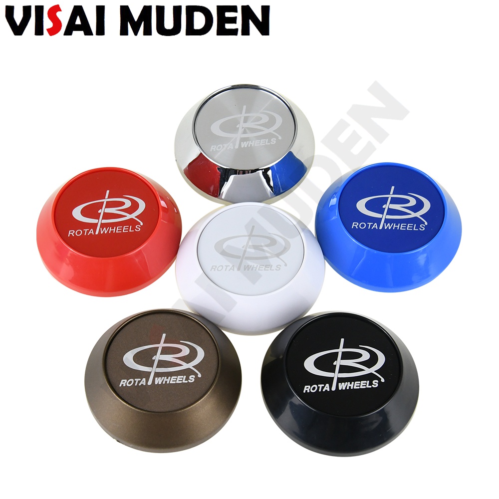 4PCS 65MM/60MM Rim Cap ROTA Sticker Wheel Cover Caps Sport Rim Hub Cap ...