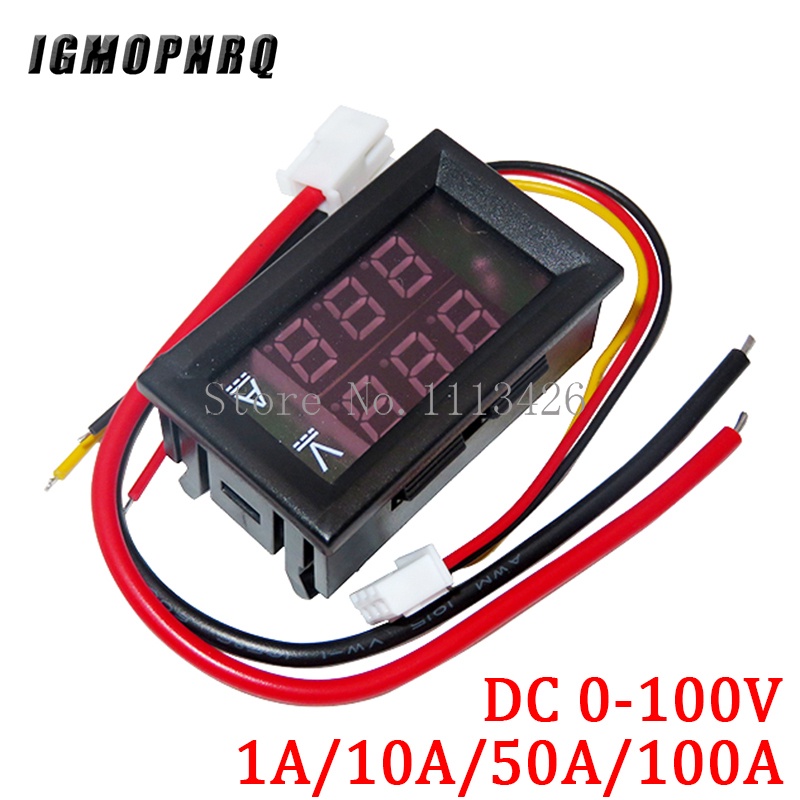 Dc 0 100v 1a 10a 50a 100a Digital Voltmeter Ammeter Dual Display