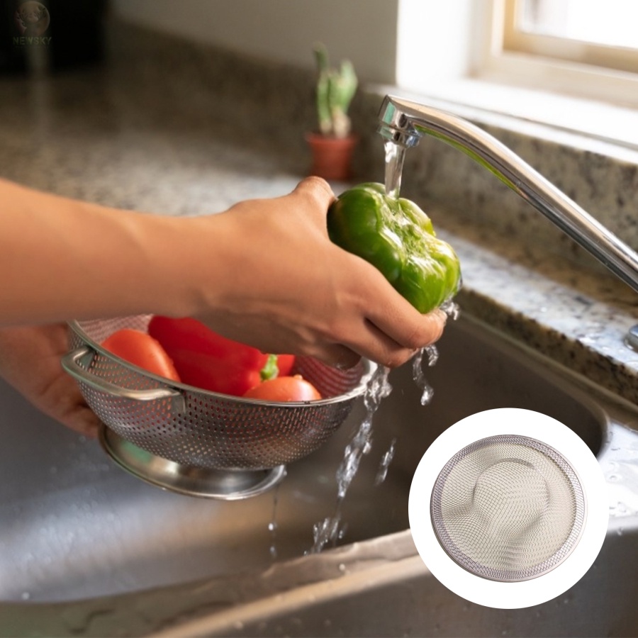 Newsky Stainless Steel Bathtub Hair Catcher Stopper Shower Drain Hole