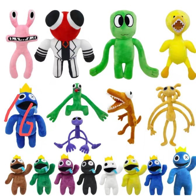 New Rainbow Partner Rainbow Friends Roblox Doll Crown Little Blue Man ...