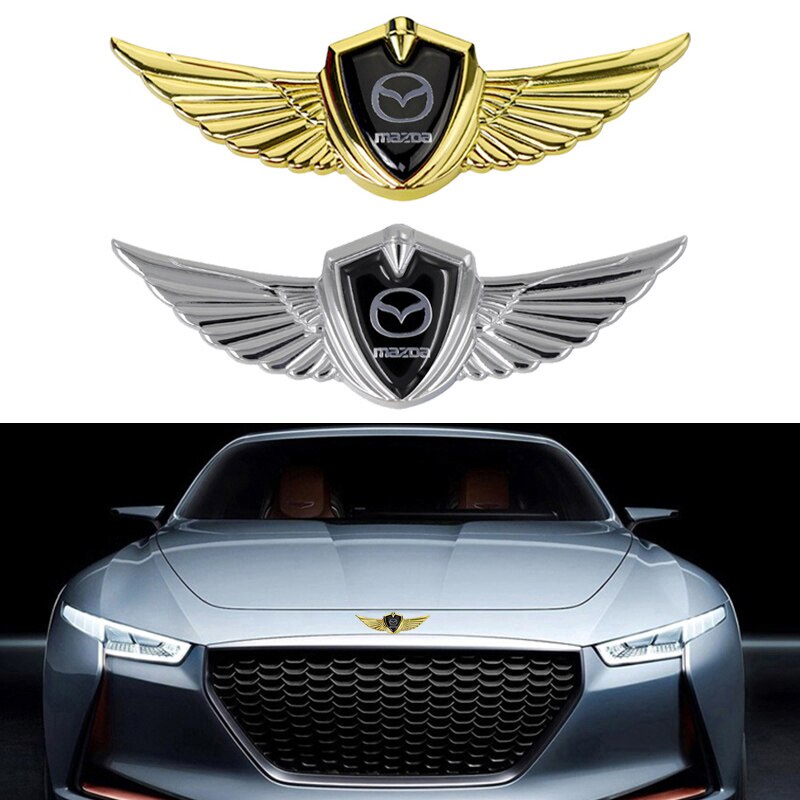 For Mazda Car Front Hood Ornaments Bonnet Metal Decoration Logo Angel ...