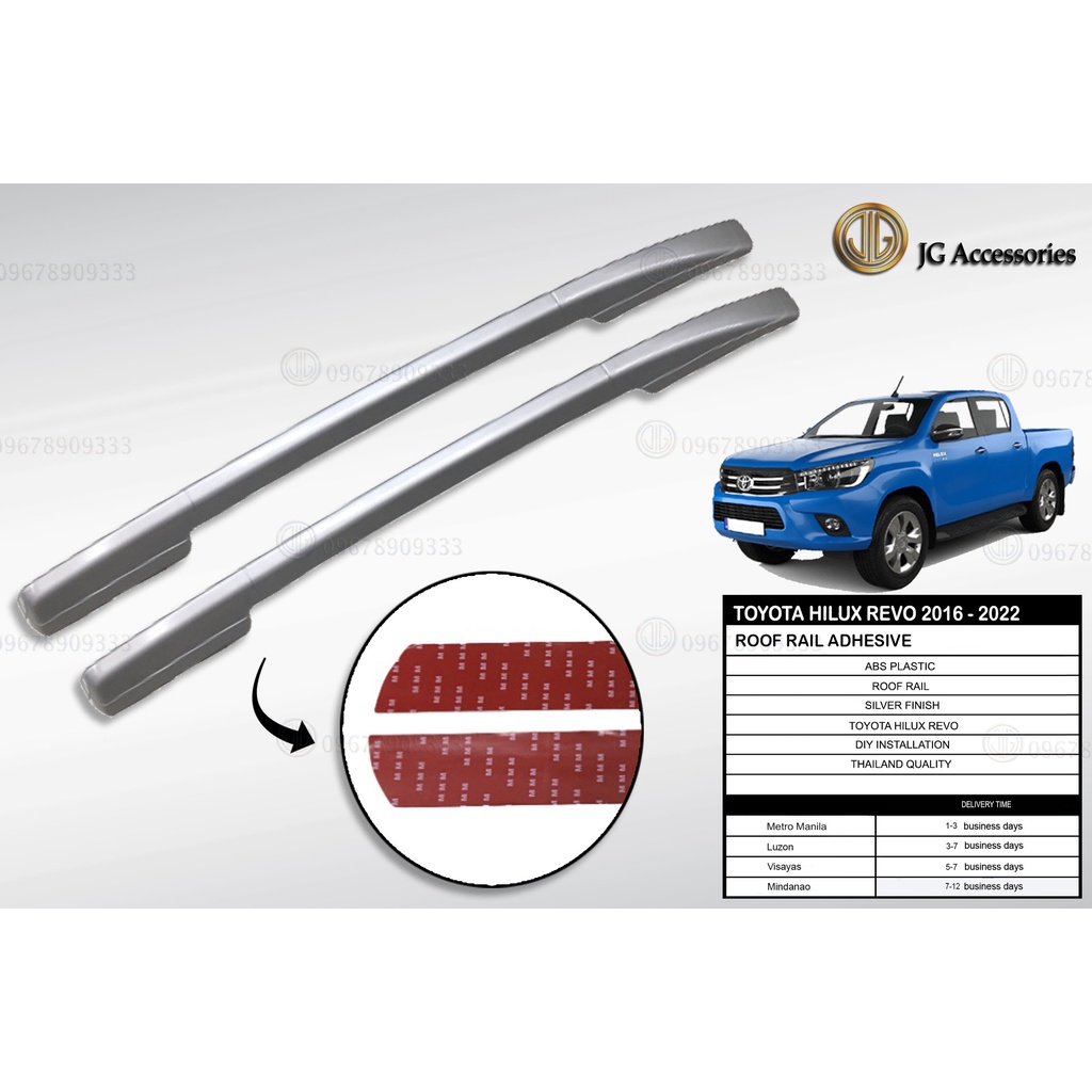 TOYOTA HILUX REVO 2016-2022 ROOF RAIL / ROOF RACK / ROOF SLIDER / DUMMY ...