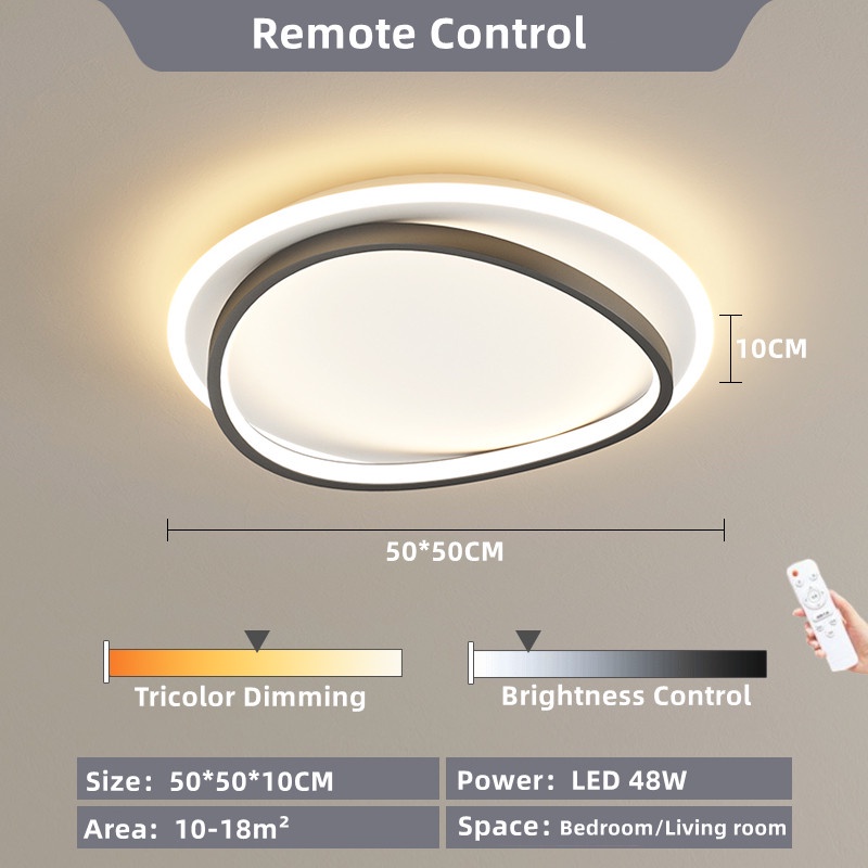 LED Lights Tricolor Dimming With Remote Control Center Ceiling Lights ...