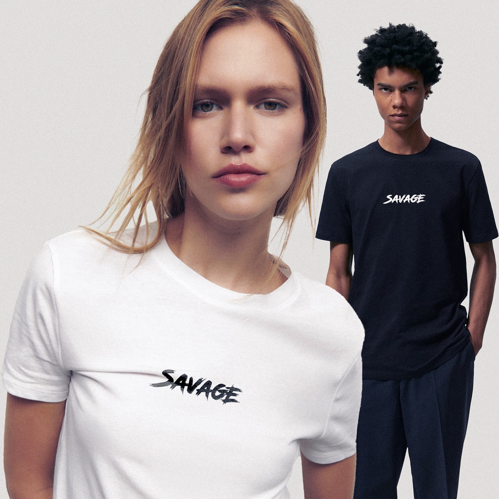 Culture Shock Minimal Statement Print Black / White Unisex T Shirt ...