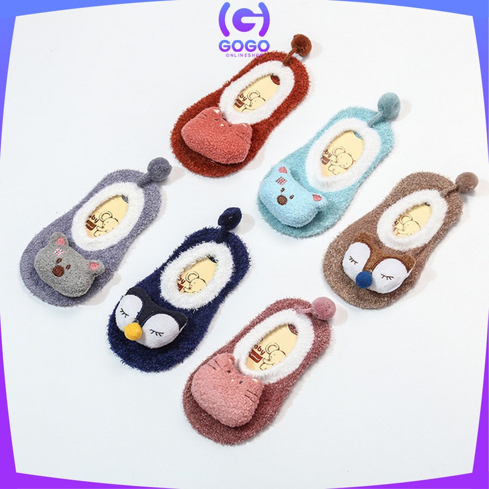 Gogo-p15 Prewalker Shoes Socks Korean Children Baby Socks Soft Fur ...