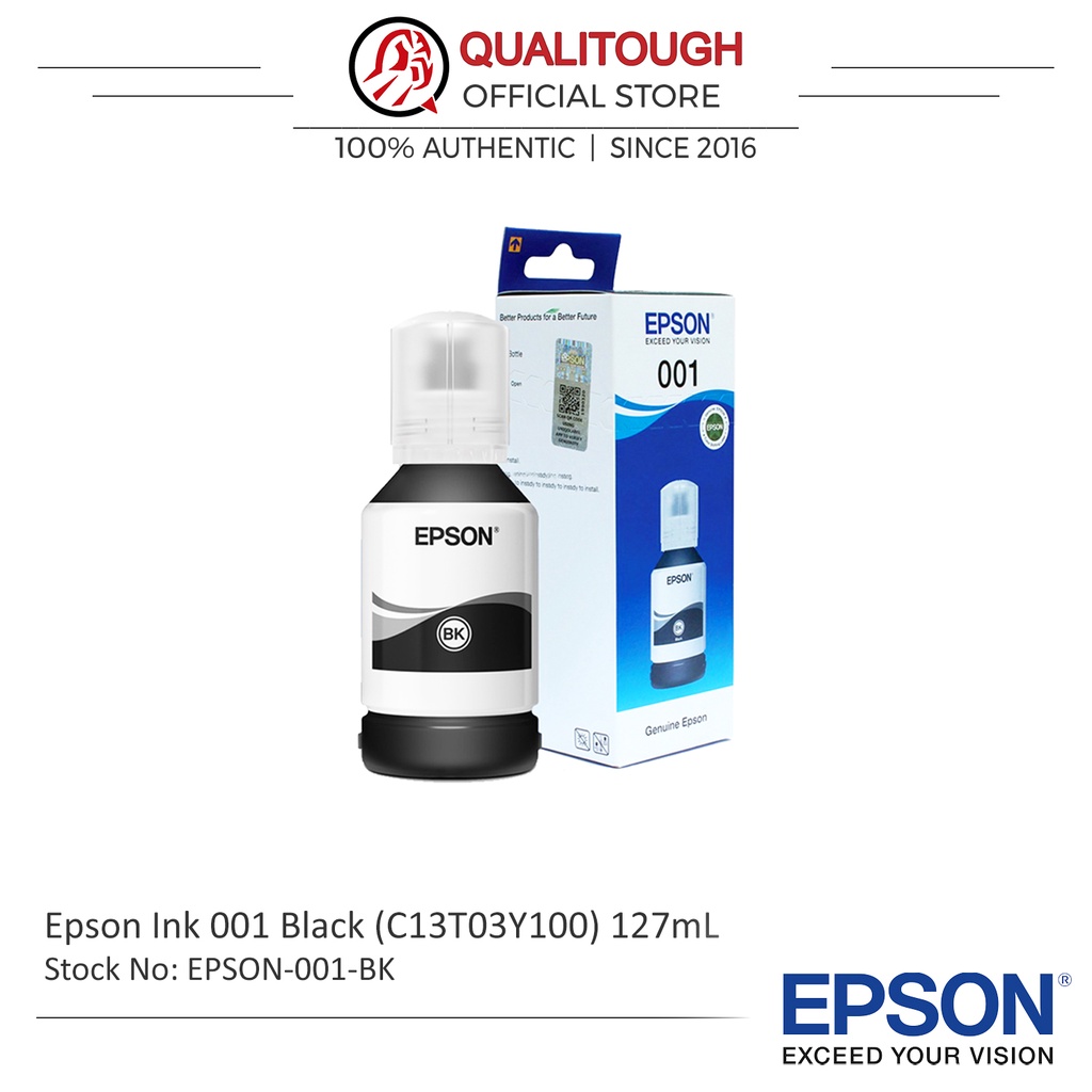 Epson Ink 001 Black 127ml [EPSON-001] | Ink Printer | Shopee Philippines