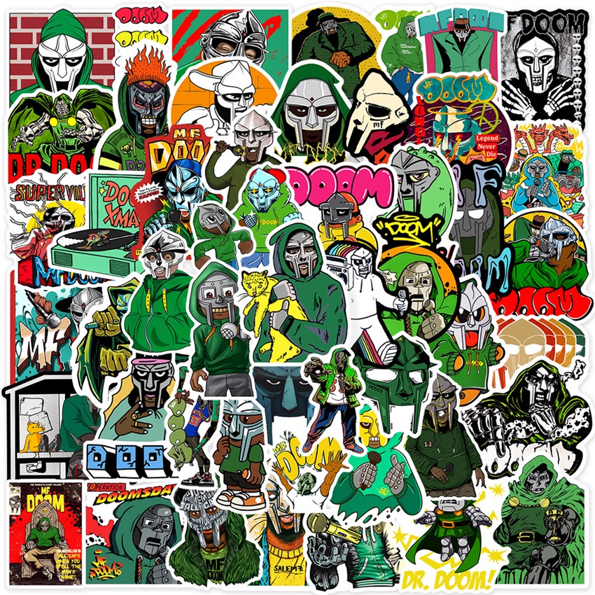 MF DOOM Series 01 KUSO Funny DOOM Stickers 50Pcs/Set HipHop DIY Fashion ...