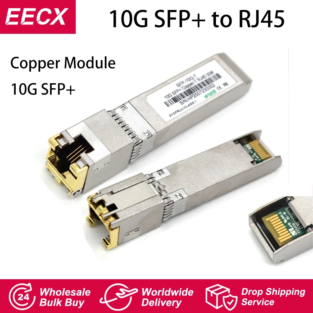 10G SFP+ RJ45 Copper Module 10GBase-T SFP+ Copper RJ45 30m 10000M SFP ...