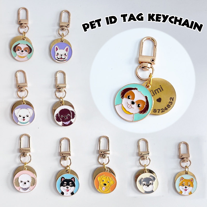 Pet ID Tag Stainless Steel Dog Name Tag Cat Collar Customized Tag Pet ...