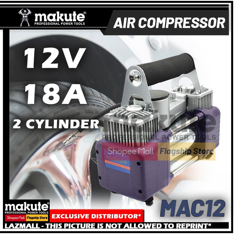 Makute Air Compressor/Charge Pump 2 Cylinder (12V 18A Mac12) HIGH ...