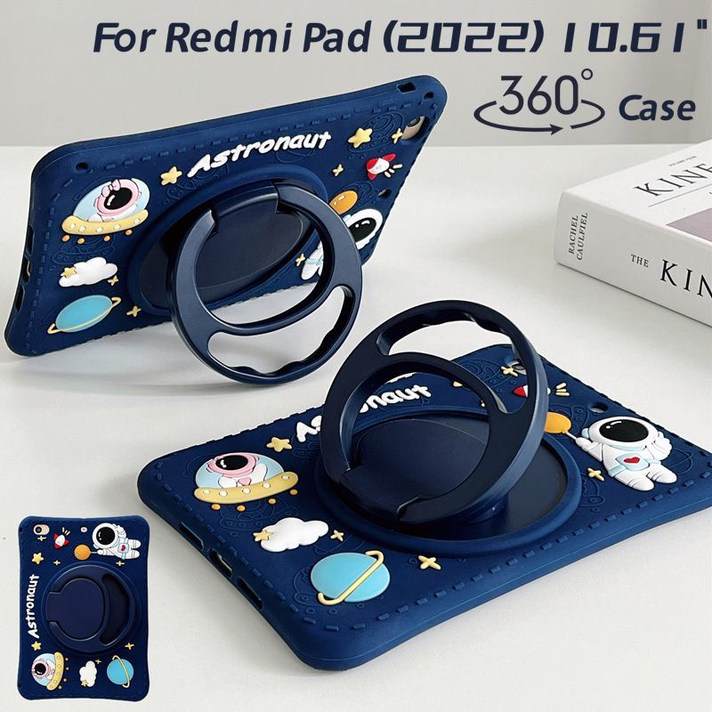 Xiaomi Redmi Pad (2022) 10.61" Case 360 Degrees Rotate Stand Tablet ...