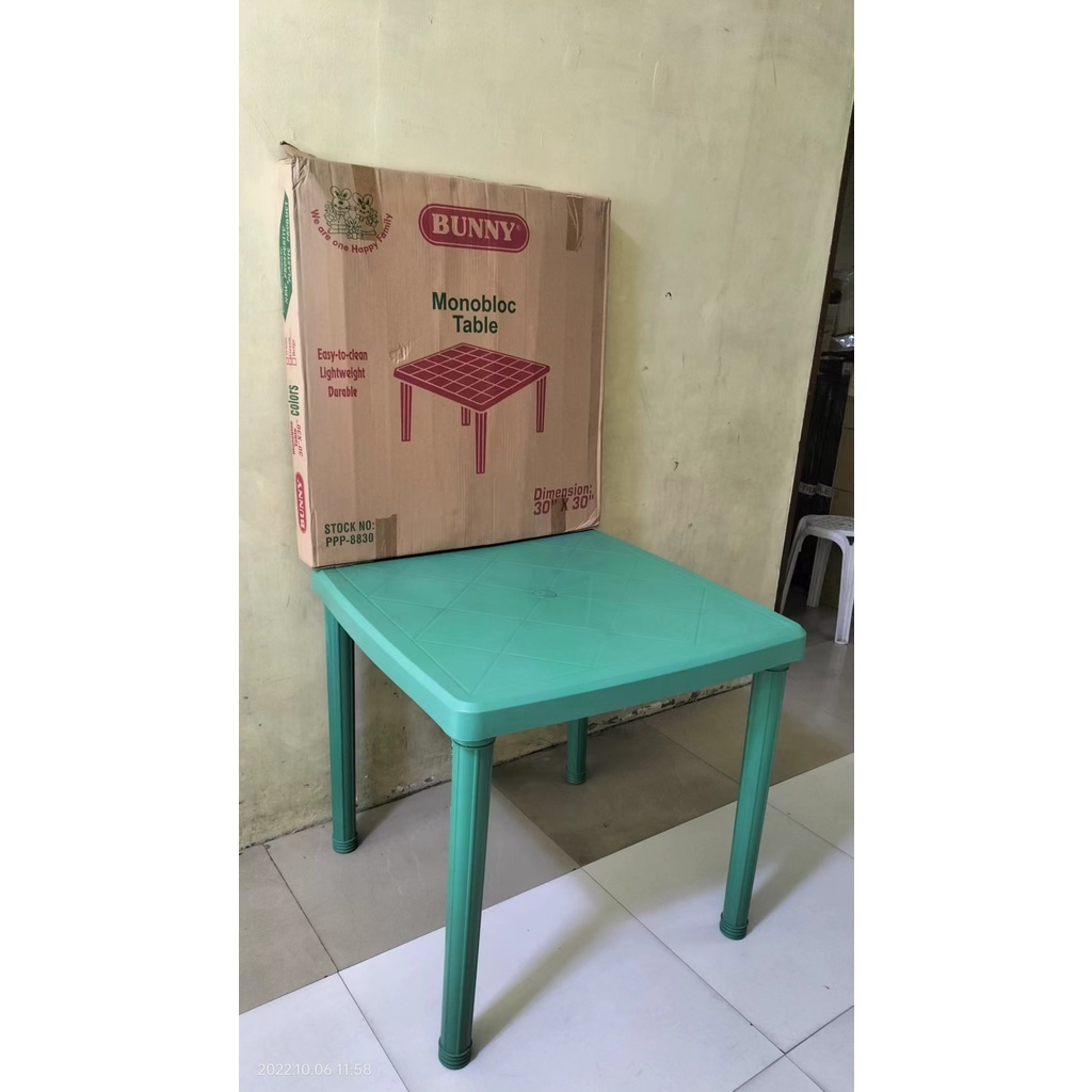 4 SEATER Plastic Table Monobloc Square Table (30"x30") | Shopee Philippines