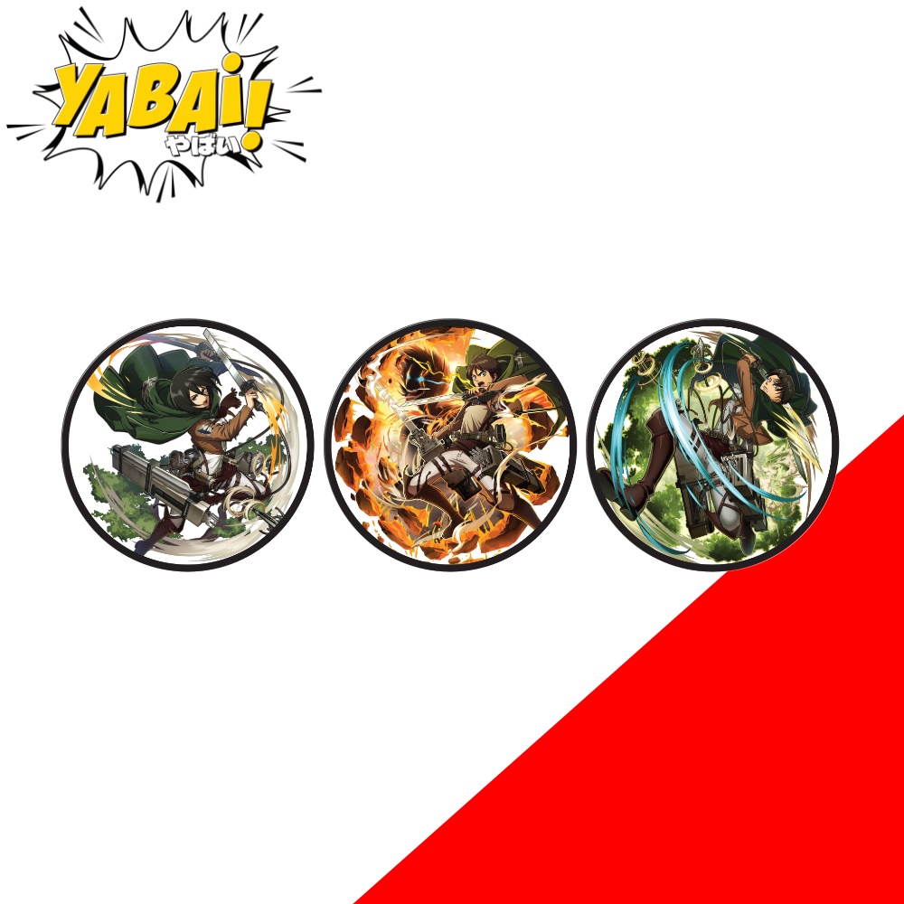 Yabaii Shingeki no Kyojin SNK Attack on Titan 10cm Cylindrical Coaster ...