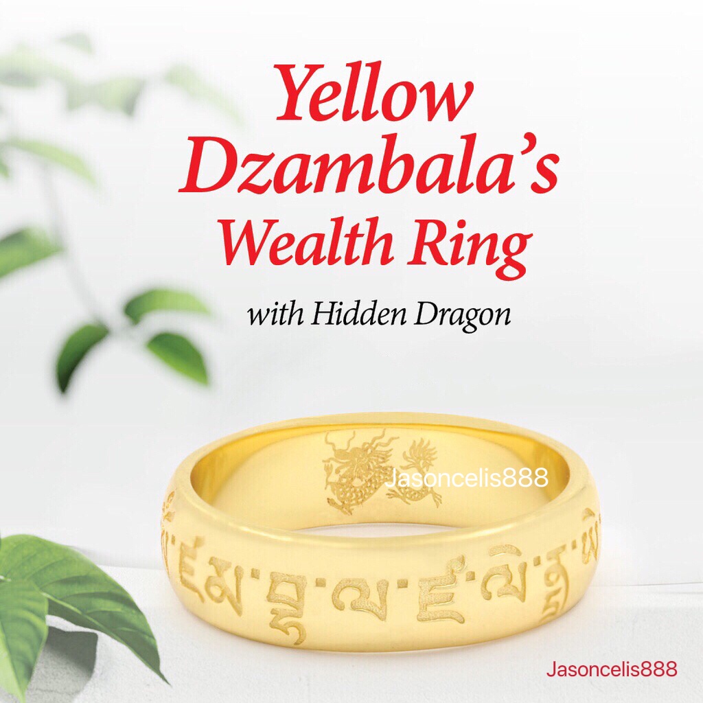 Fengshui Yellow Dzambala’s With Dragon Wealth Ring | Shopee Philippines