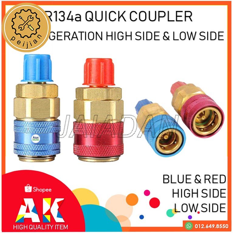 R134a Quick Coupler Refrigeration High Side & Low Side 1 Pair | Shopee ...