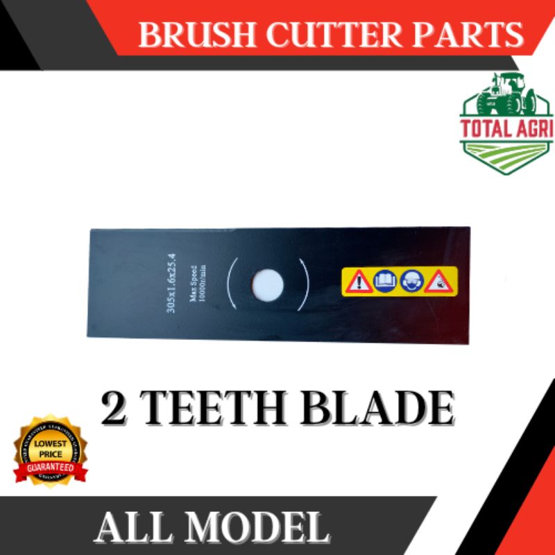 2 Teeth (Rectangle) Brush Cutter Grass Cutter Blade Trimming Cutting ...