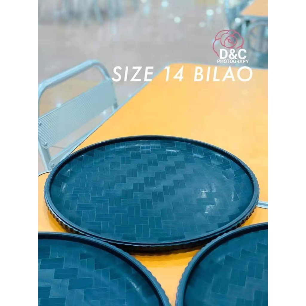 14" Reusable Plastic Bilao Round Food Tray | Shopee Philippines